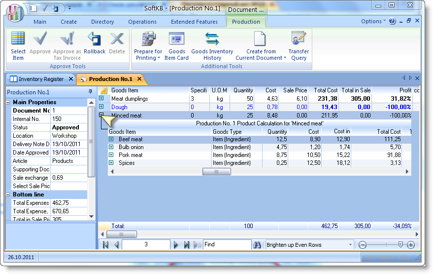ANDRIY.CO - Accounting for production